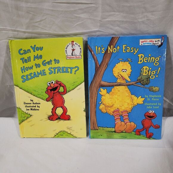 Dr. Seuss | Accents | Dr Seuss 2 Book Sesame Street Elmo Big Bird Book ...